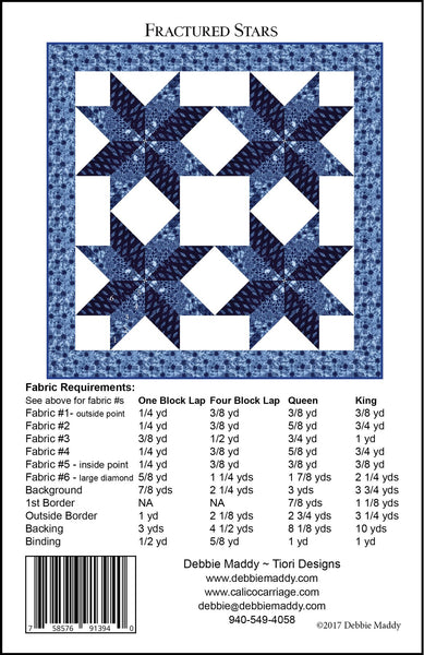 FRACTURED STARS - Calico Carriage Quilt Designs Pattern CCQD166 – Jordan Fabrics