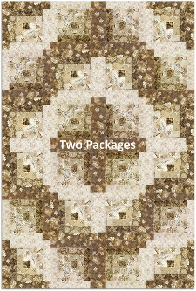 Blank Quilting Pre-Cut 12 Block Log Cabin Quilt Kit - Modern Lace ...