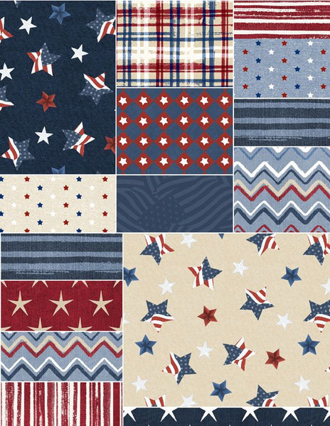 Wilmington Prints Stars Of Valor 30083 431 Multi Patchwork By The Yard ...