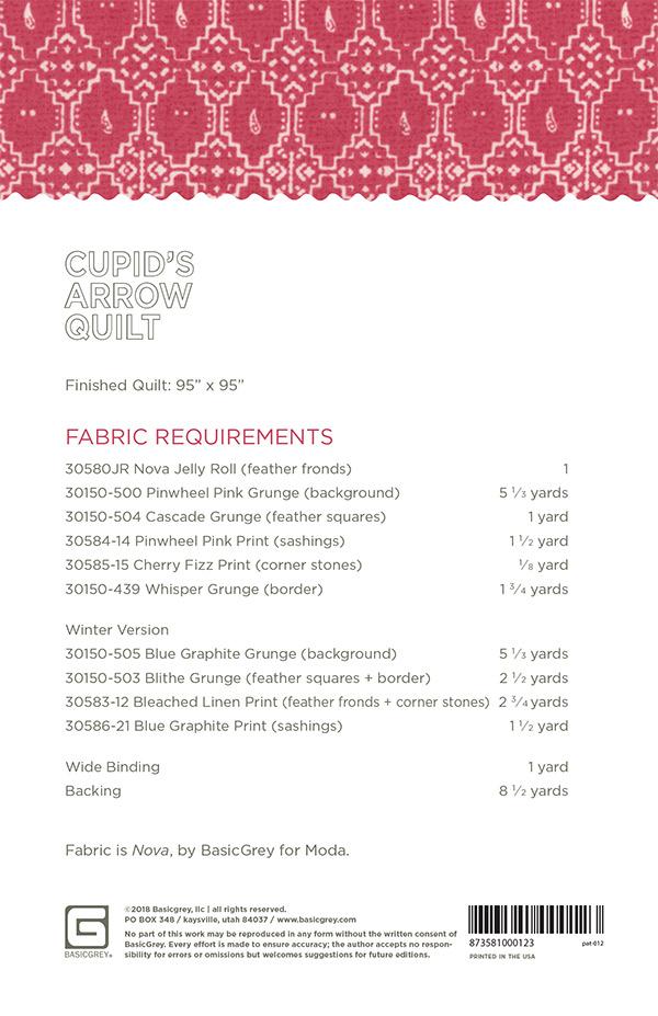 CUPID'S ARROW - BASICGREY Quilt Pattern 012 DIGITAL DOWNLOAD – Jordan Fabrics