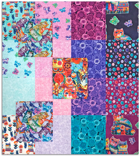 Matt's Benartex Pre-Cut 19 Piece Fat Quarter Bundle - Sunshine Cats ...