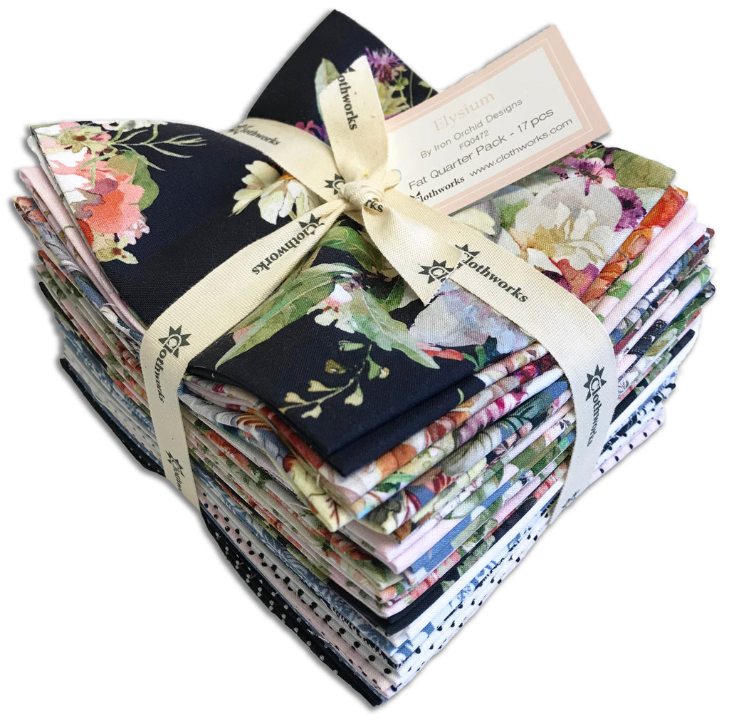 Clothworks Pre-Cut 17 Piece Fat Quarter Bundle - Digital - FQ0472 - El ...