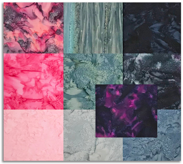 Matt's Hand-Cut Hoffman Batiks Pre-Cut 10 Piece Fat Quarter Bundle - H ...