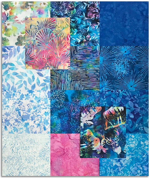 Matt's Hand-Cut Hoffman Batiks Pre-Cut 14 Piece Fat Quarter Bundle - B ...