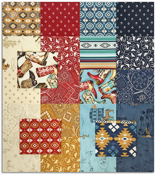 Matt's Hand-Cut Moda 23 Piece Fat Quarter Bundle - Saddle Ranch ...