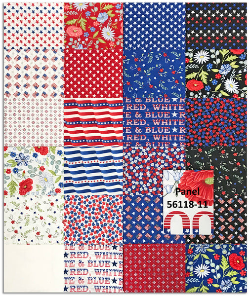 Moda - Pre-Cut 25 Piece Fat Quarter Bundle - Red White And Bloom ...