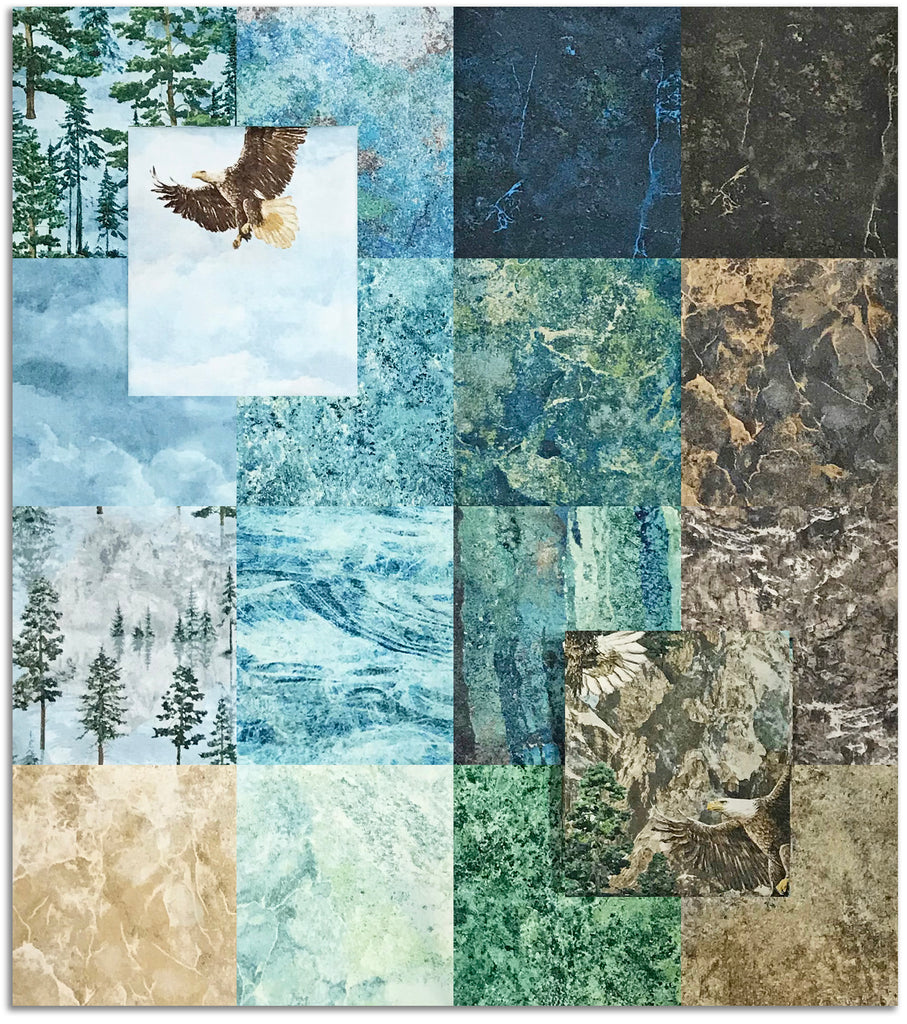 Matt's Northcott Pre-Cut 18 Piece Fat Quarter Bundle - Stonehenge Eagl ...