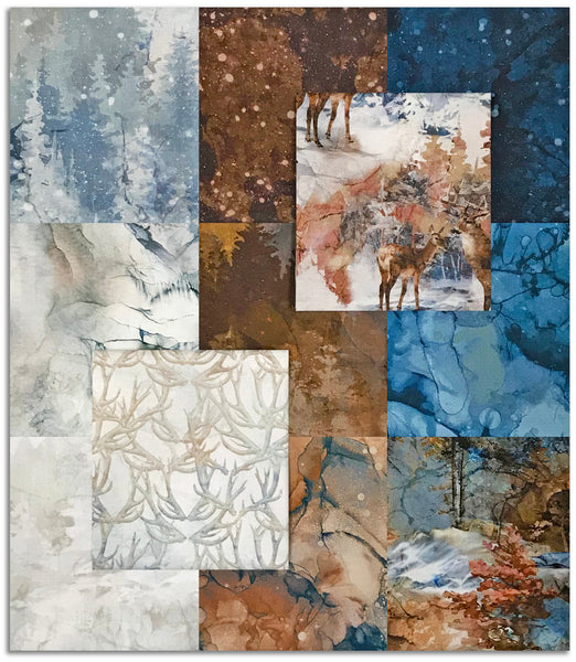 Matt's Northcott Digital Pre-Cut 11 Piece Fat Quarter Bundle - Highlan ...