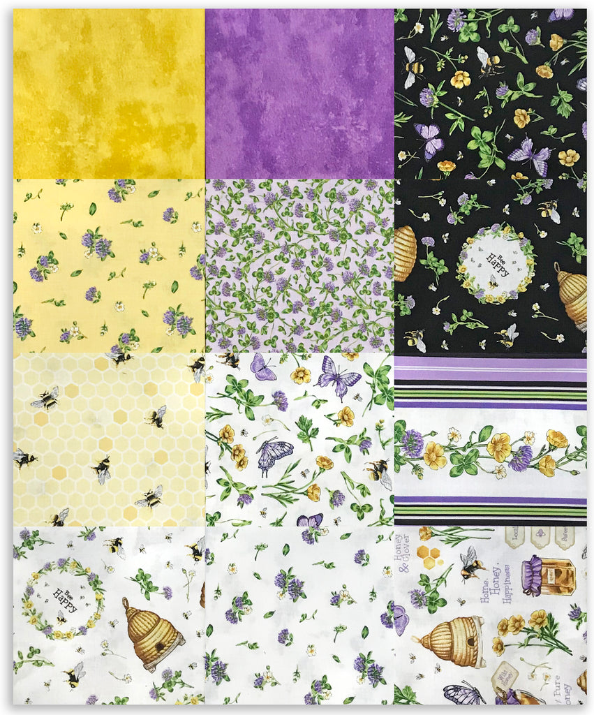 Matt's Pre-Cut 12 Piece Northcott Fat Quarter Bundle - Honey & Clover ...