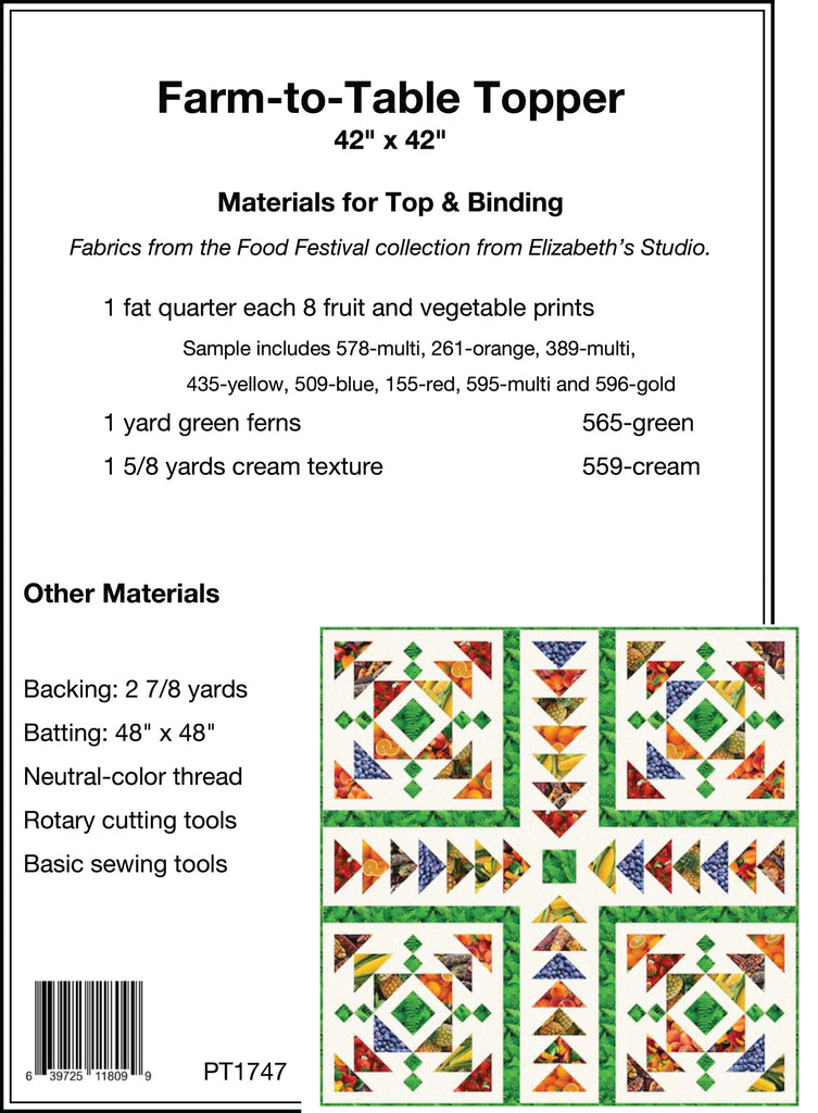FARM-TO-TABLE TOPPER - Pine Tree Country Quilts Pattern - DIGITAL DOWN ...