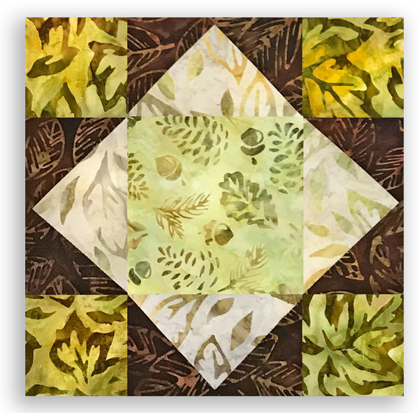 Kaufman Artisan Batiks Pre-Cut 12 Block King's Crown Quilt Kit - Autum ...