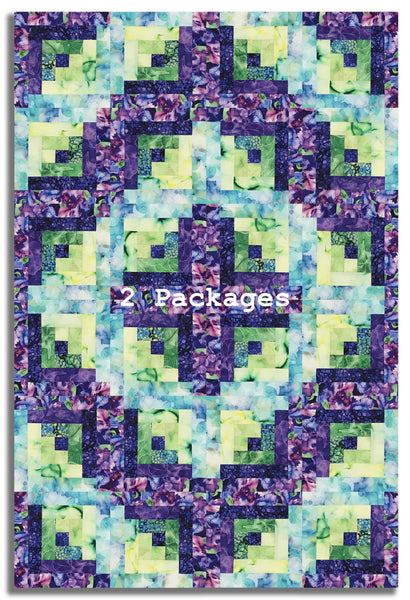 Northcott Pre-Cut 12 Block Log Cabin Quilt Kit - Infatuation – Jordan ...
