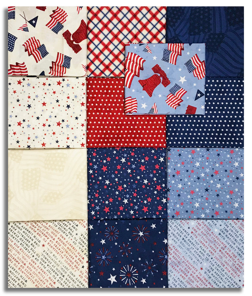 Matt's Wilmington Pre-Cut 13 Piece Fat Quarter Bundle - Founding Glory ...