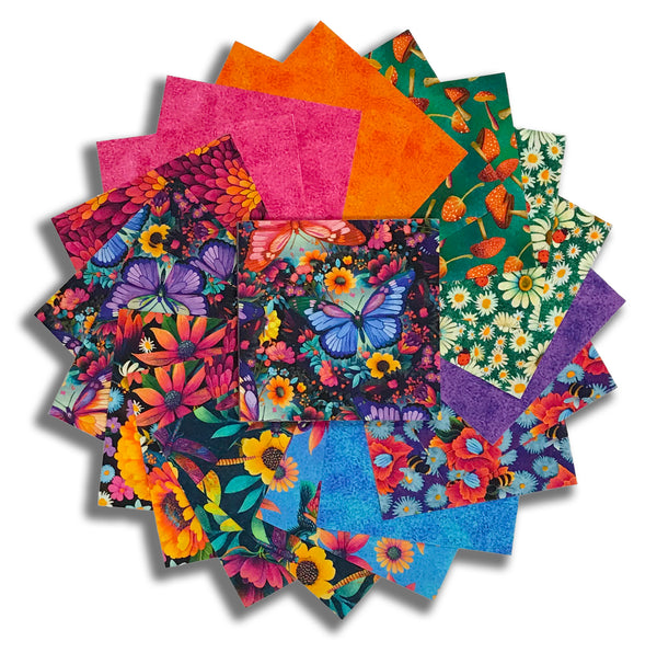 Matt's Blank Quilting Pre-Cut 40 Piece 5" Charm Squares - Luminous Hav ...
