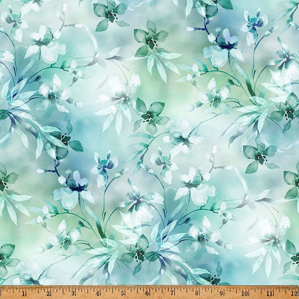 Hoffman Blush Garden Spectrum Print W5499 16 Sky By The Yard – Jordan ...