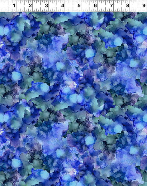 Clothworks Digital - Alcohol Inks II Y4071 95 Drops Indigo By The Yard ...