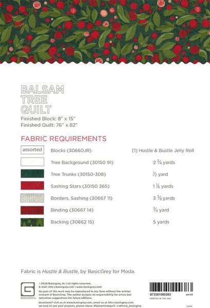 BALSAM TREE - BASICGREY Quilt Pattern 038 DIGITAL DOWNLOAD – Jordan Fabrics