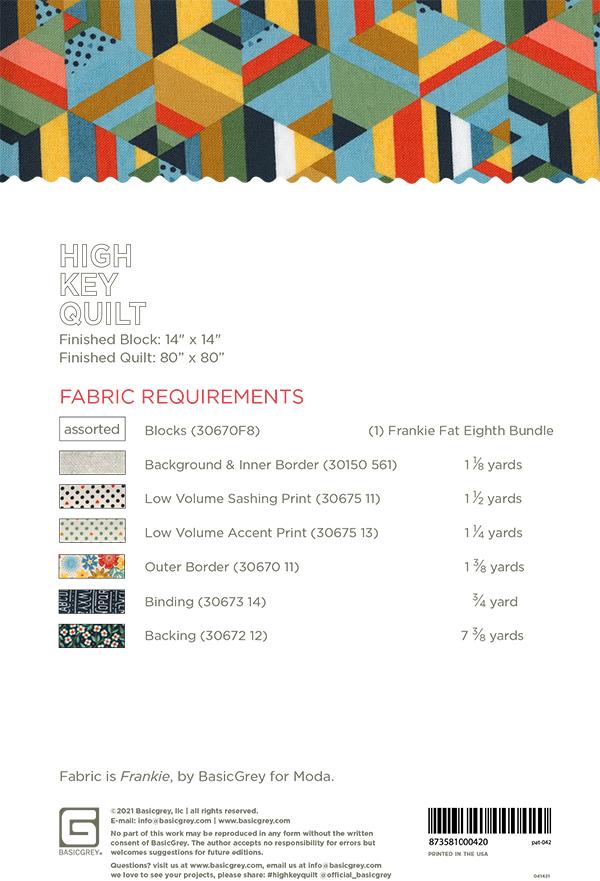 HIGH KEY - BASICGREY Quilt Pattern 042 DIGITAL DOWNLOAD – Jordan Fabrics