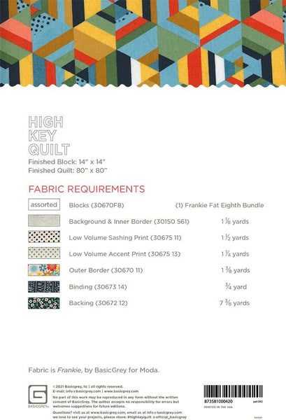HIGH KEY - BASICGREY Quilt Pattern 042 DIGITAL DOWNLOAD – Jordan Fabrics