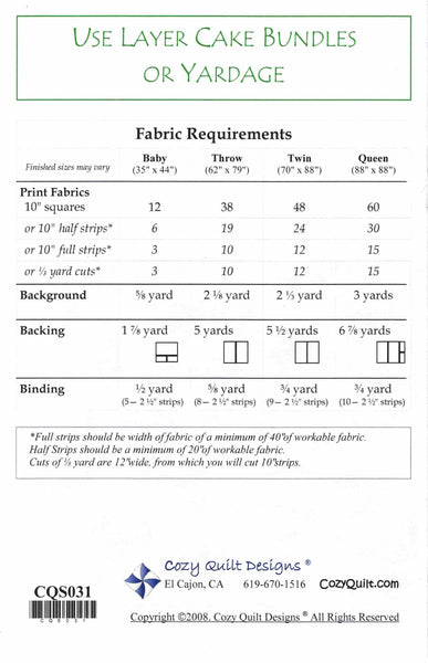 BABY CAKES - Cozy Quilt Designs Pattern DIGITAL DOWNLOAD – Jordan Fabrics