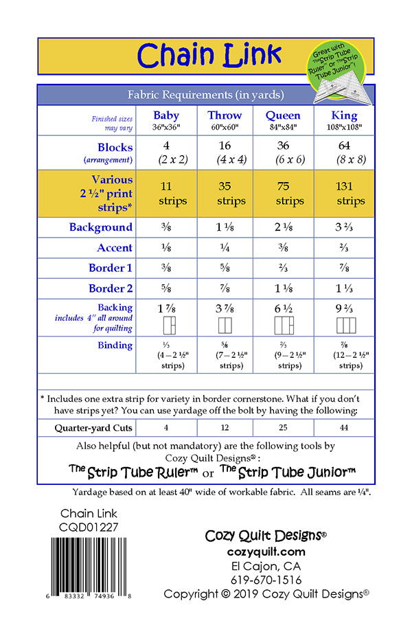 CHAIN LINK - Cozy Quilt Designs Pattern DIGITAL DOWNLOAD – Jordan Fabrics
