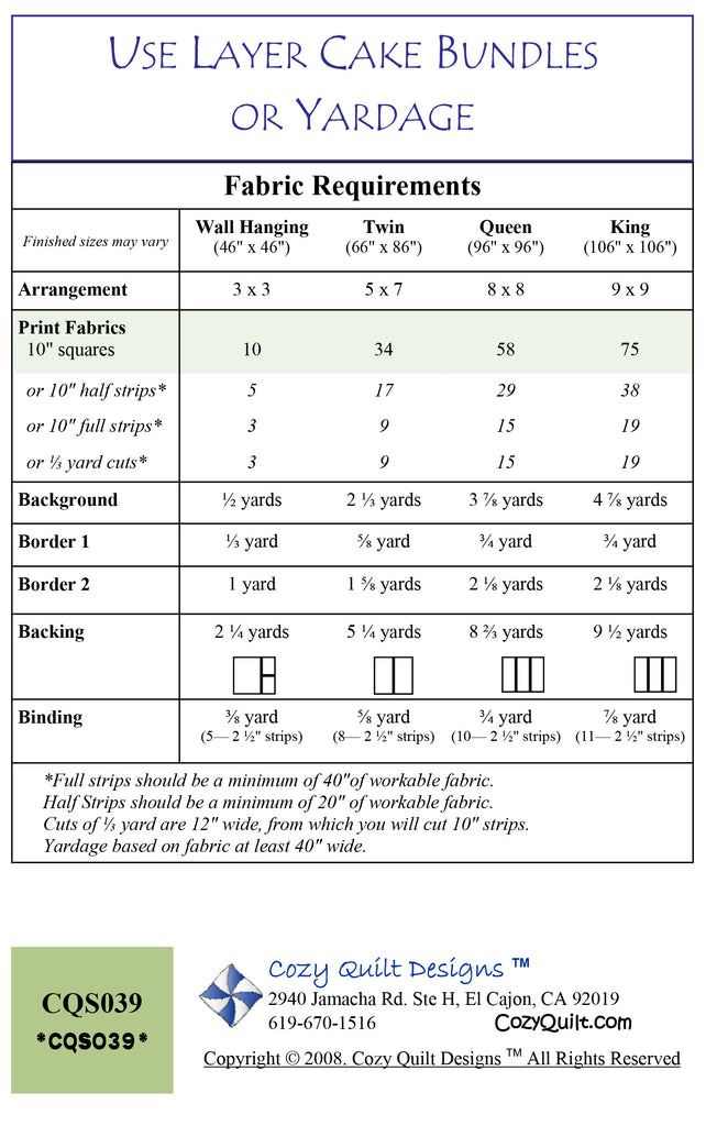CLASSIC COFFEE CAKE - Cozy Quilt Designs Pattern DIGITAL DOWNLOAD ...