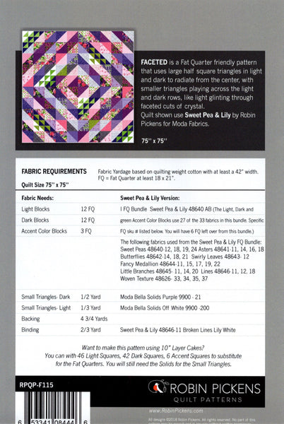 FACETED - Robin Pickens Quilt Pattern – Jordan Fabrics