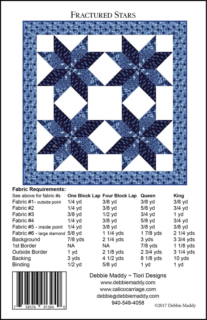 FRACTURED STARS - Calico Carriage Quilt Designs Pattern CCQD166 ...