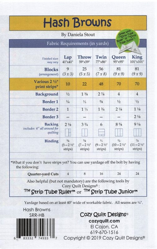 HASH BROWNS - Cozy Quilt Designs Pattern – Jordan Fabrics