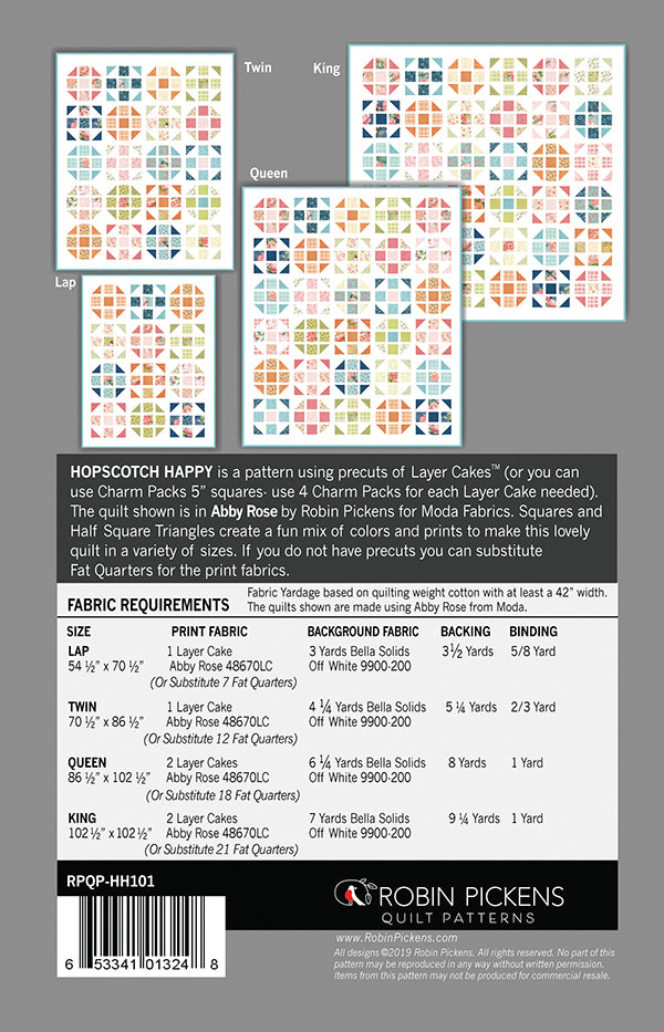 HOPSCOTCH HAPPY - Robin Pickens Quilt Pattern – Jordan Fabrics