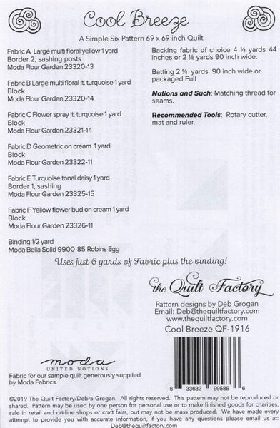COOL BREEZE - Quilt Pattern QF-1916 By The Quilt Factory – Jordan Fabrics