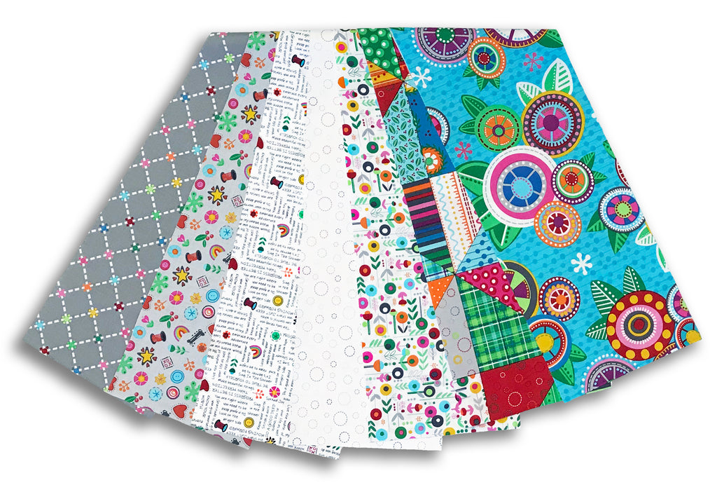 Blank Quilting Pre-Cut 8 Piece QUARTER Yard Bundle - Daisy Talk SURPRI ...