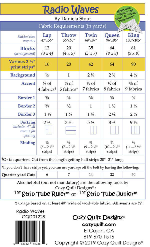 RADIO WAVES - Cozy Quilt Designs Pattern – Jordan Fabrics