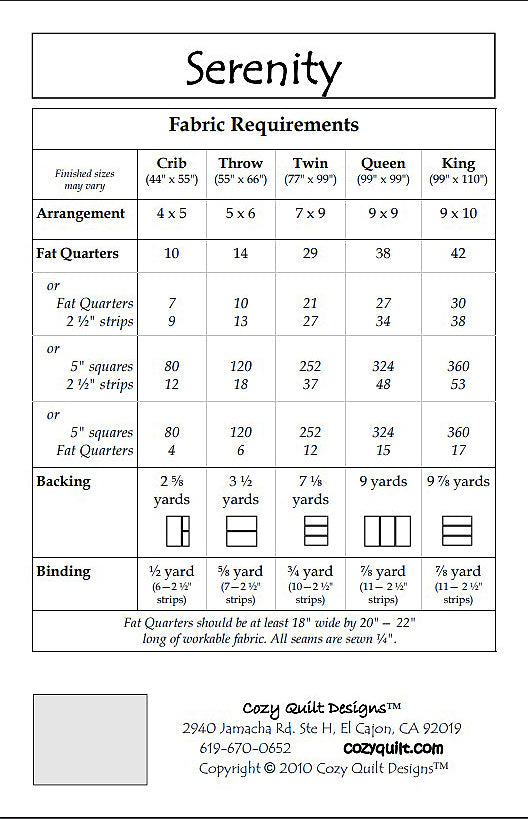 SERENITY - Cozy Quilt Designs Pattern DIGITAL DOWNLOAD – Jordan Fabrics
