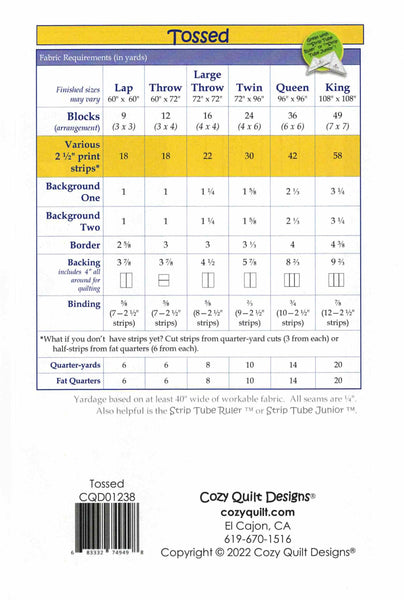 TOSSED - Cozy Quilt Designs Pattern DIGITAL DOWNLOAD – Jordan Fabrics