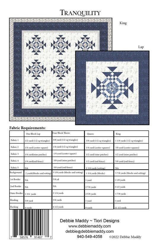 TRANQUILITY - Calico Carriage Quilt Designs Pattern CCQD180 – Jordan ...