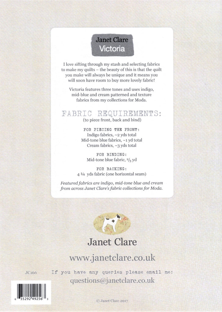 VICTORIA - Janet Clare Quilt Pattern – Jordan Fabrics