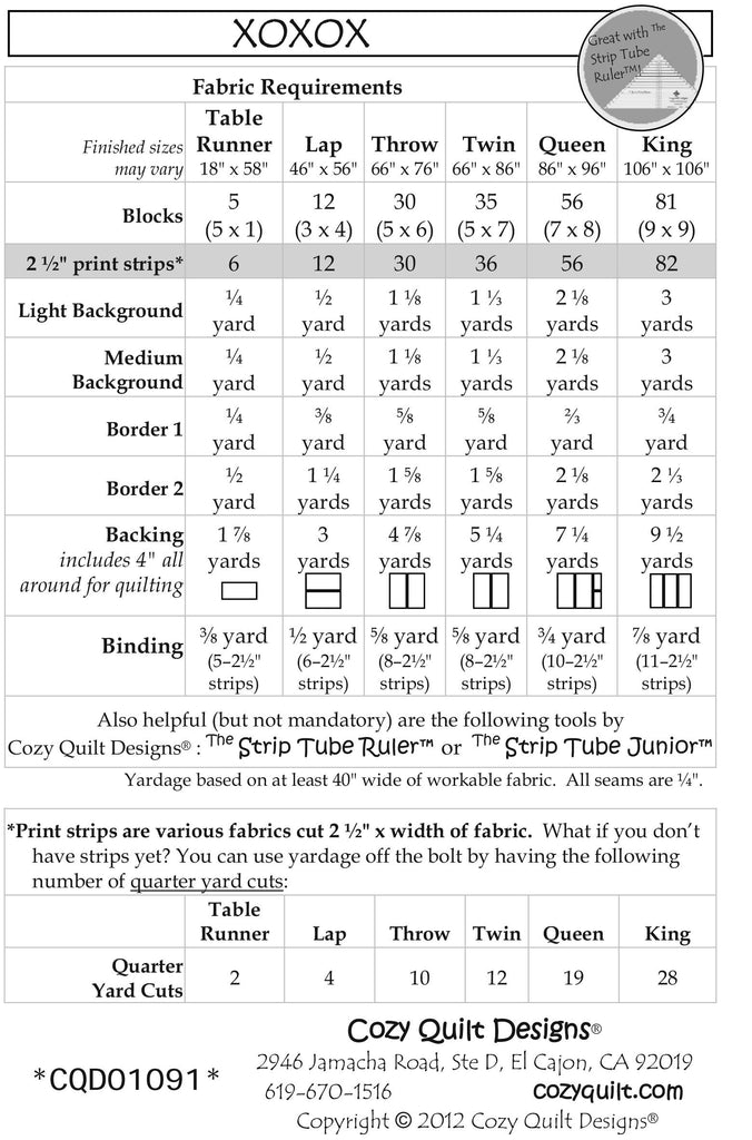 XOXOX - Cozy Quilt Designs Pattern DIGITAL DOWNLOAD – Jordan Fabrics