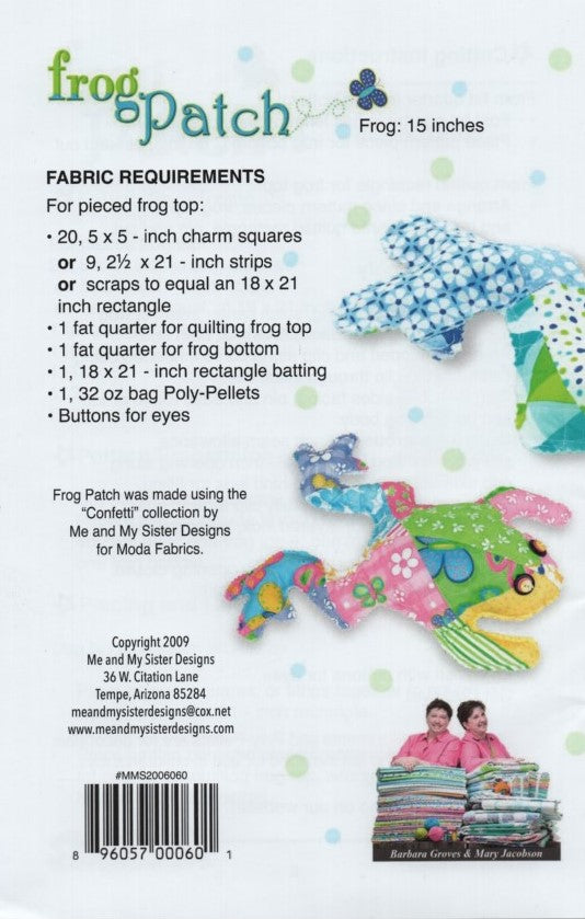 FROG PATCH - Me & My Sister Designs Pattern DIGITAL DOWNLOAD – Jordan ...